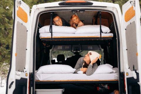 Strap-Up Hanging Bed System - Roost Vans