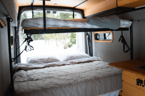 Strap-Up Hanging Bed System - Roost Vans